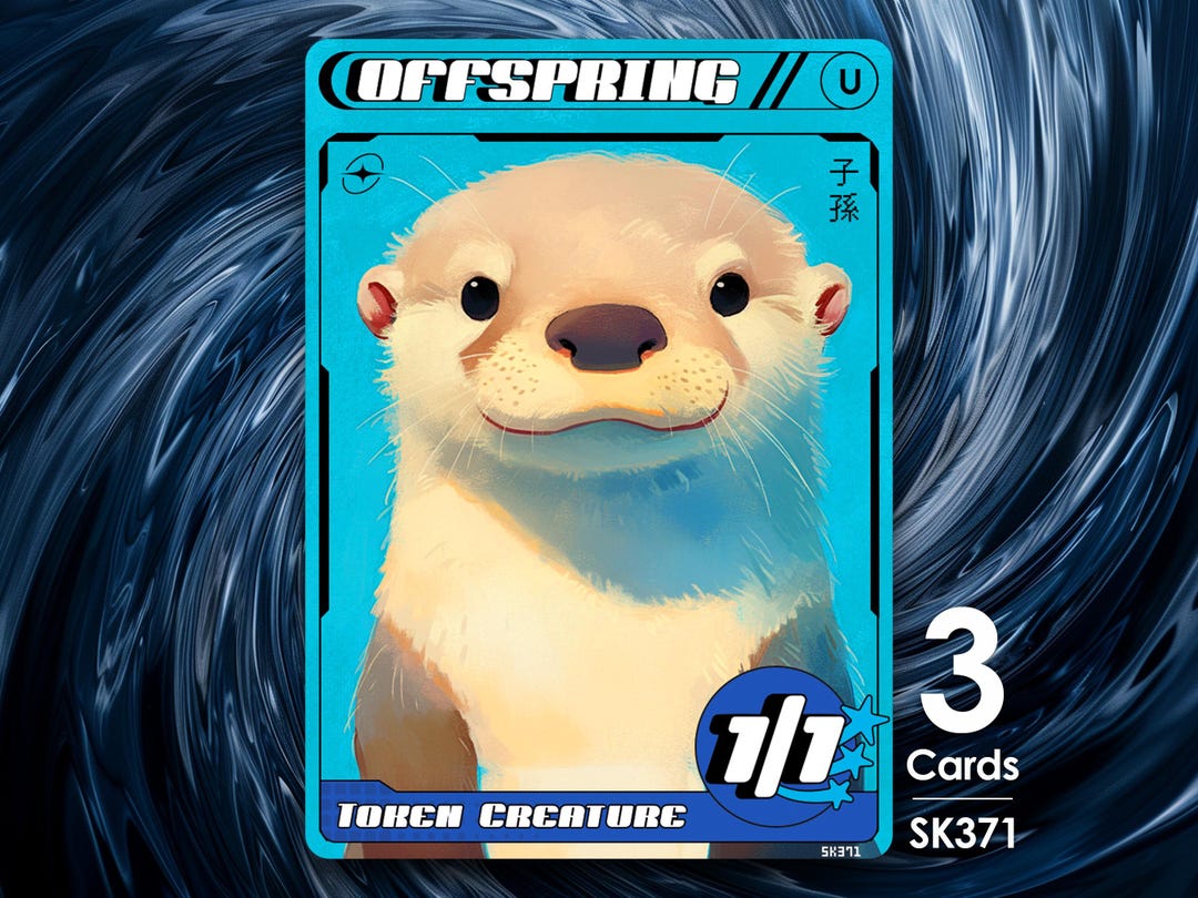 Offspring Otter Blue X3 for MTG Street Clans by Alfie SK371 - Etsy