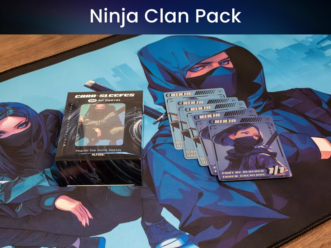 Ninja Clan Pack - Playmat, Art Sleeves and Tokens - Compatible With ...