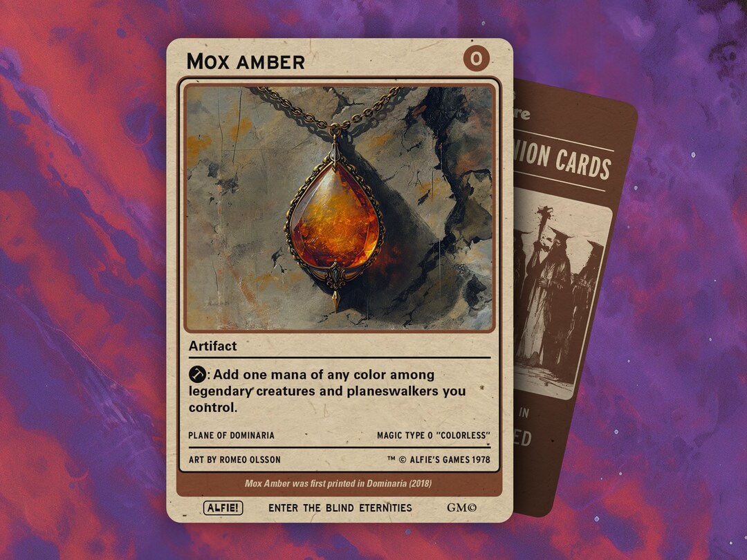 Mox Amber MTG Proxy Alfie's Adventure AAP28 - Etsy