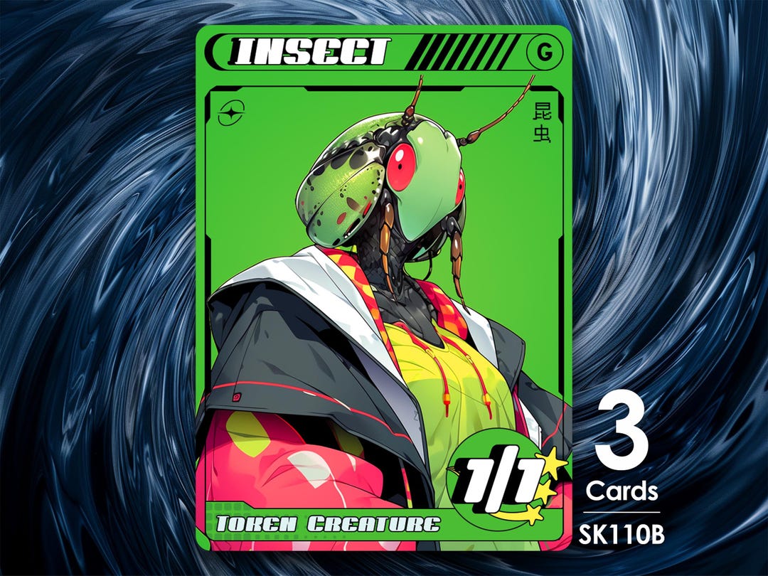 3x Insect Green Tokens for MTG - Street Clans by Alfie SK110 - Etsy