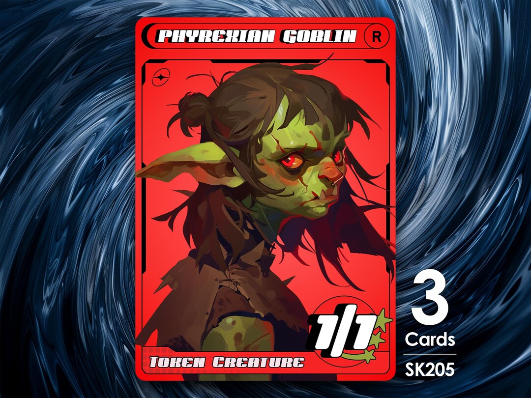 3x Phyrexian Goblin Token for Mtg - Street Clans by Alfie SK205 - Etsy
