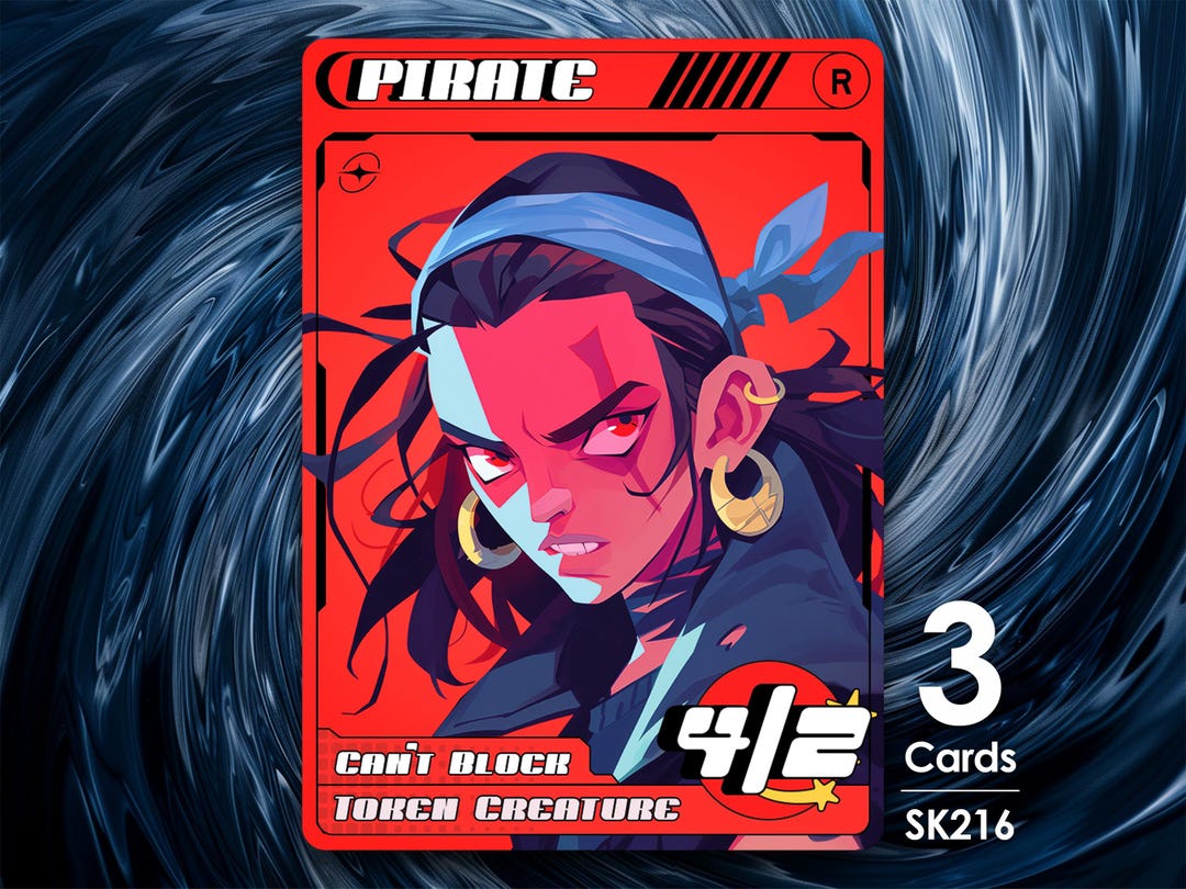 Pirate Token X3 for MTG - Street Clans by Alfie SK216 - Etsy