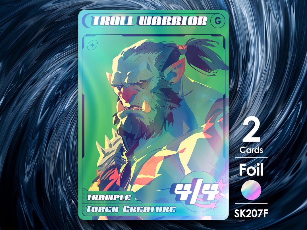 2x Troll Warrior Foil Tokens for Mtg - Street Clans by Alfie SK207F - Etsy