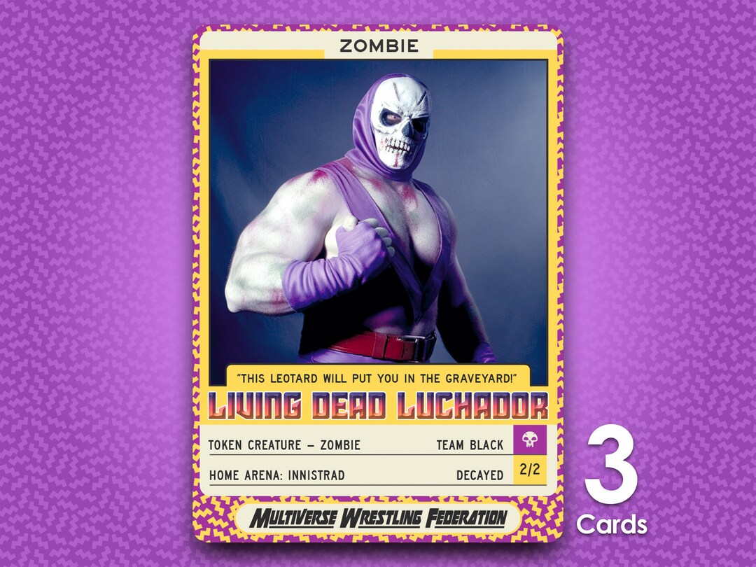 Zombie Decayed Token 2/2 X3 for Magic Multiverse Wrestling Federation ...