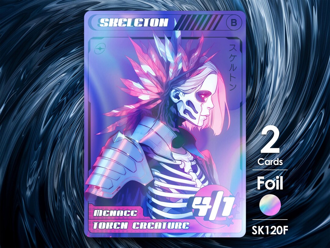 Skeleton 4/1 Foil Tokens X2 for MTG - Street Clans by Alfie SK120F - Etsy
