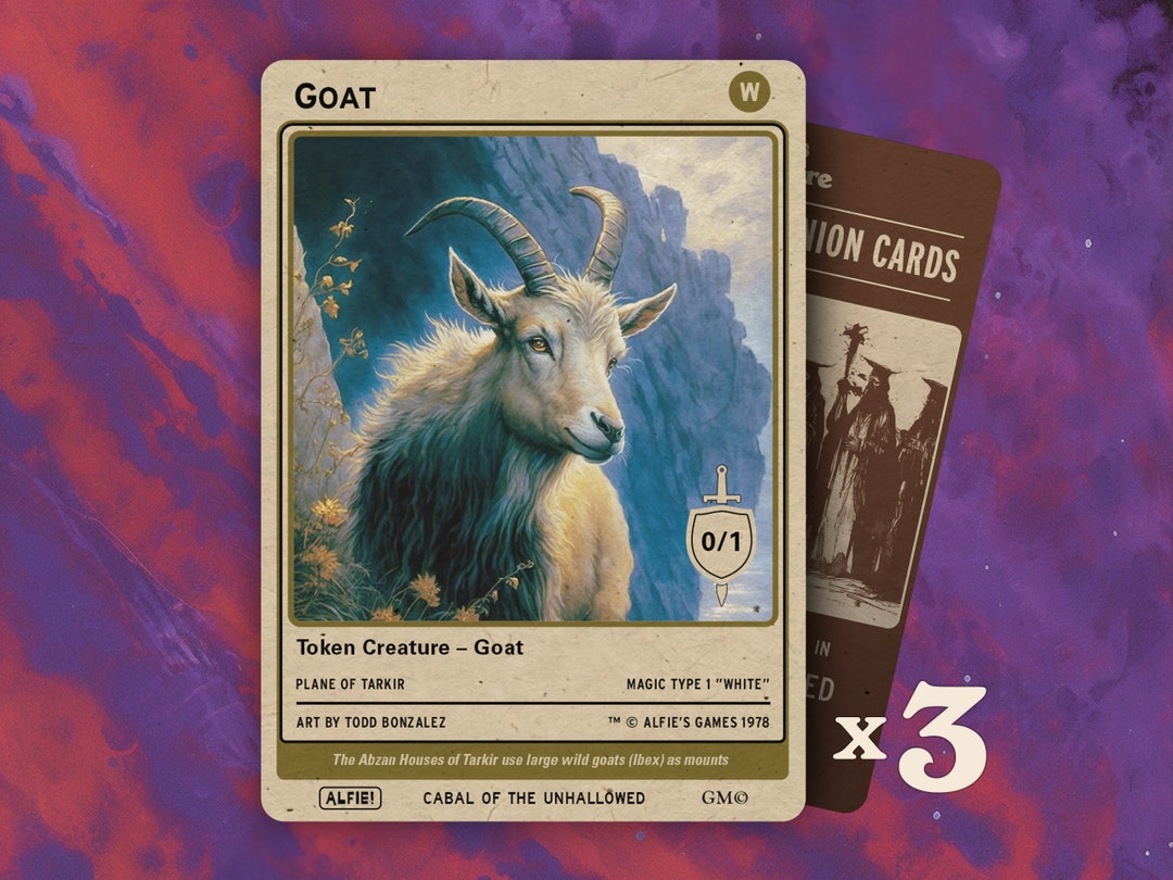Goat 0/1 MTG Tokens X3 Alfie's Adventure AA81 - Etsy