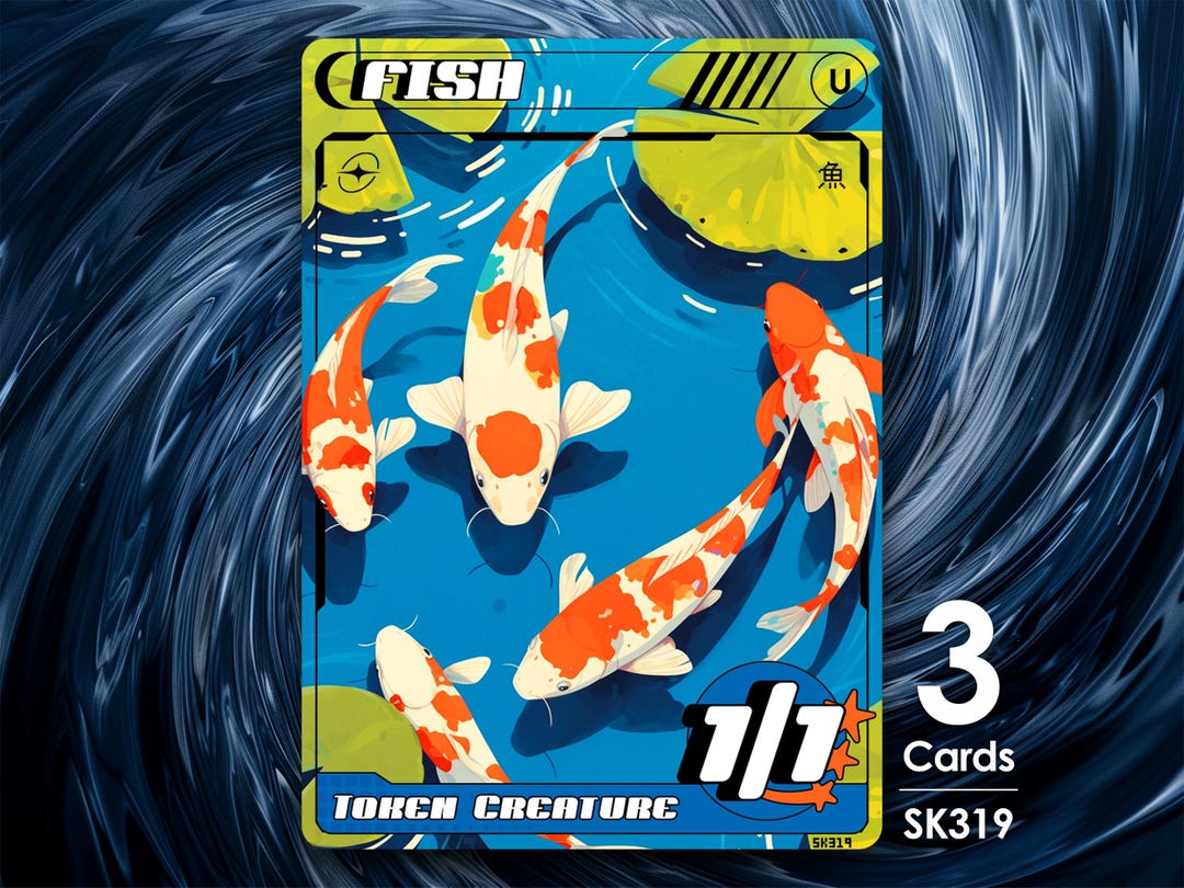 Fish Token X3 for MTG - Street Clans by Alfie SK319 - Etsy