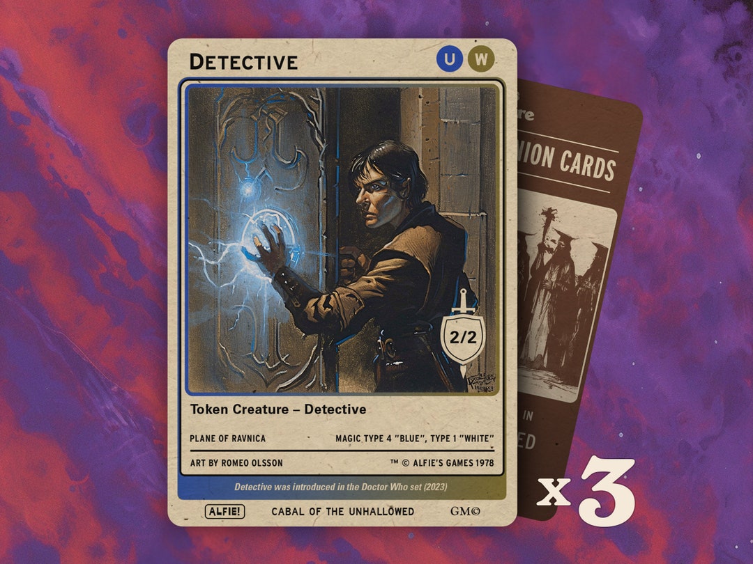 Detective Token MTG X3 Alfie's Adventure AA264 - Etsy
