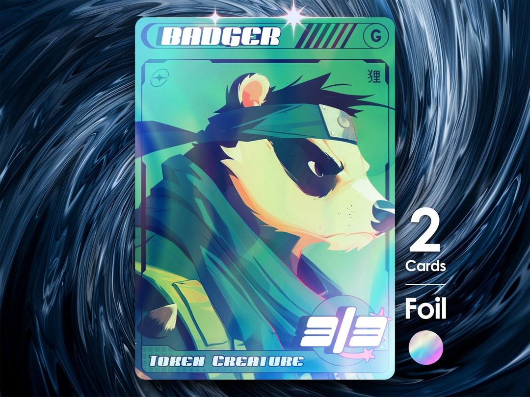 Badger Token Foil X2 for Magic Mtg Street Clans SK160F - Etsy