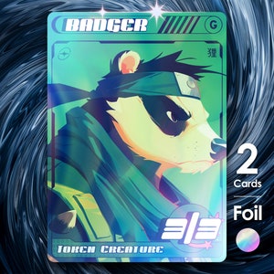 Badger token foil x2 for Magic mtg Street Clans SK160F - Etsy México