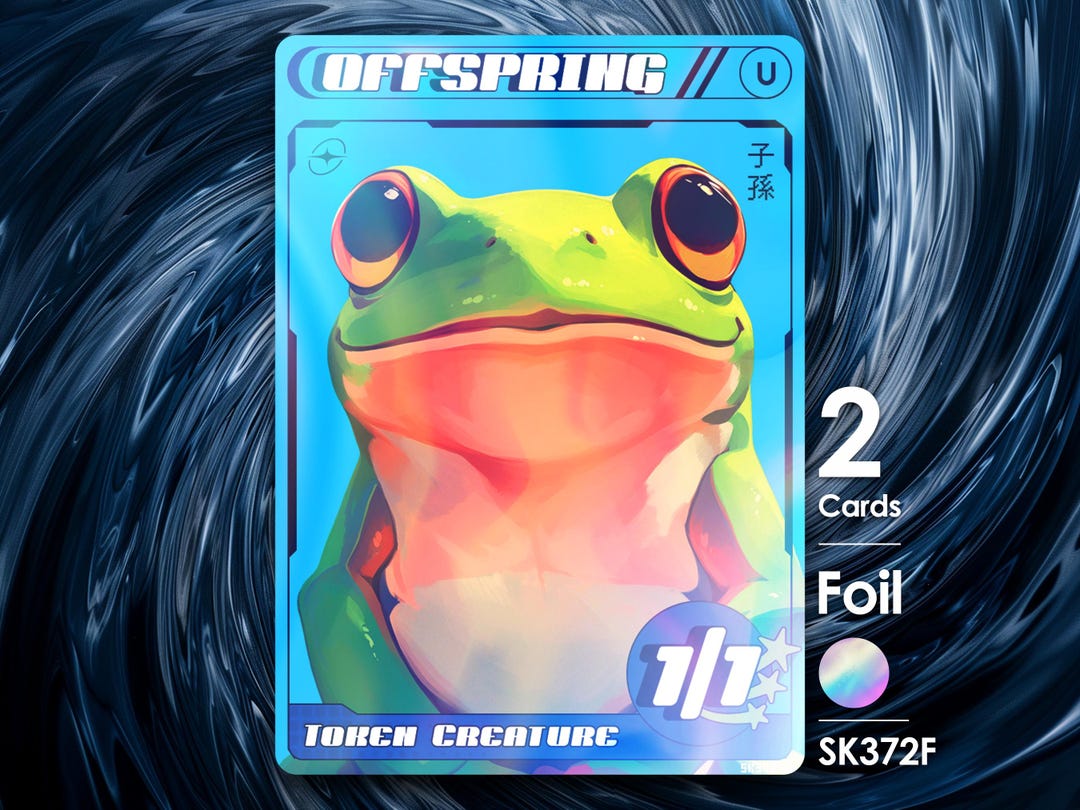 Offspring Frog Blue X2 Foil for MTG - Street Clans by Alfie SK372F - Etsy