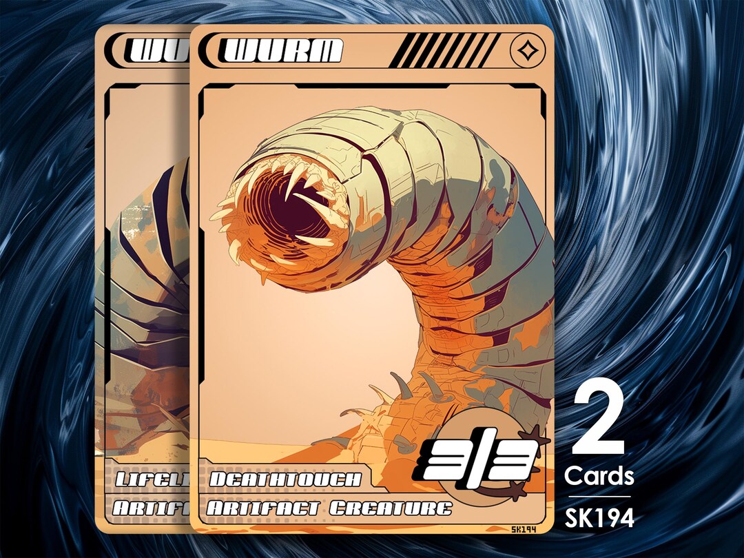 2x Wurmcoil Wurms Tokens for Mtg - Street Clans - SK194 - Etsy