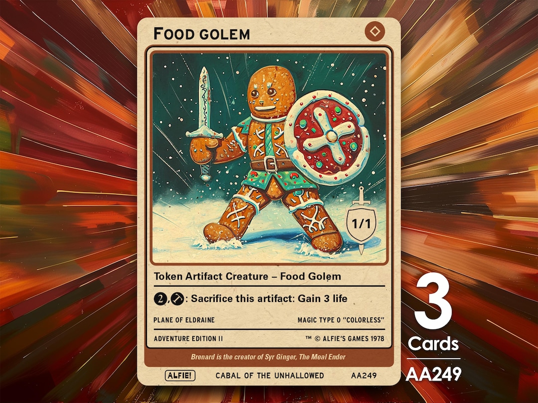 Food Golem MTG Token X3 - Alfie's Adventure by Alfie AA249 - Etsy