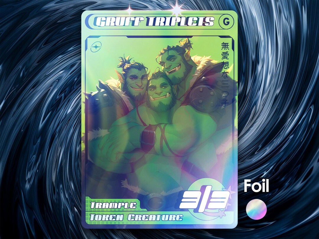 Gruff Triplets Foil Token for Magic Mtg Street Clans by Alfie - Etsy