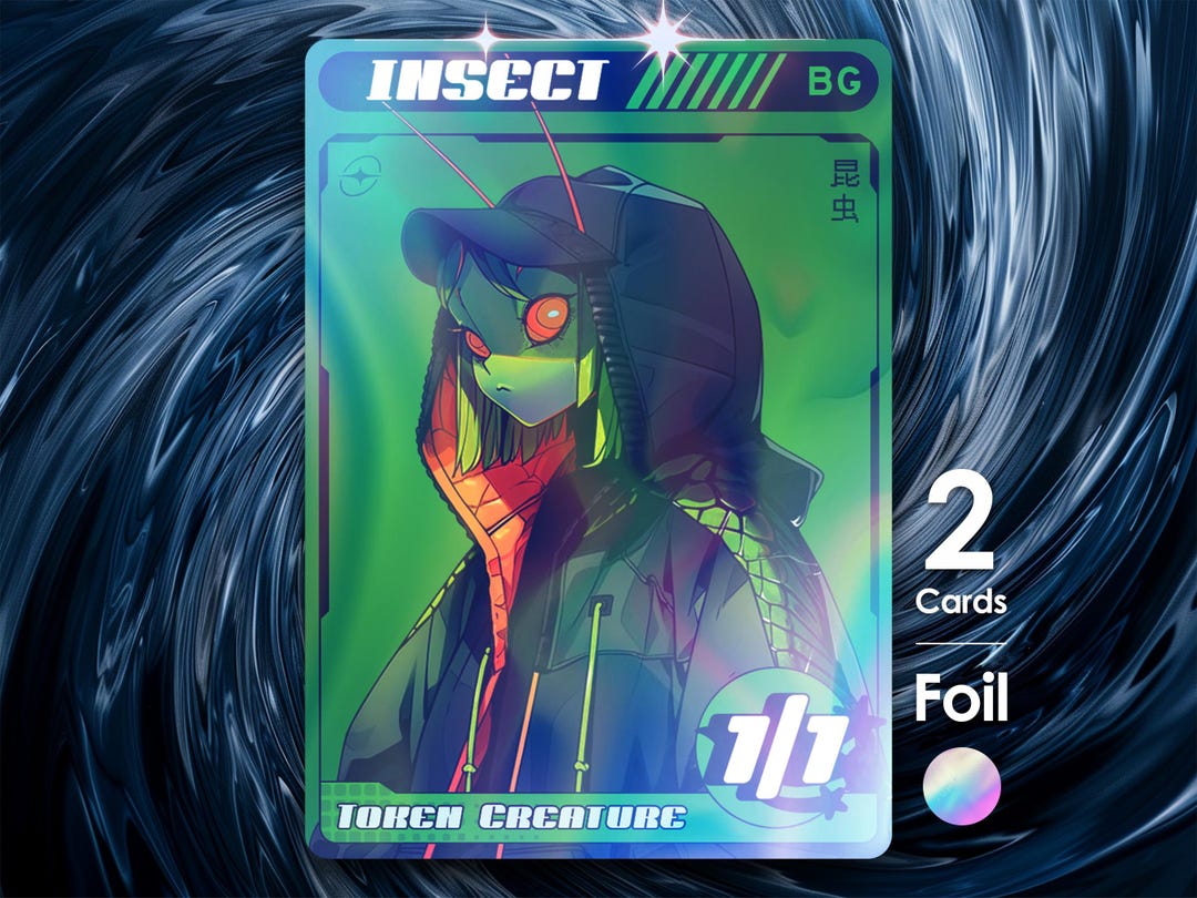 2x Insect Black/green Foil Tokens for MTG - Street Clans by Alfie ...