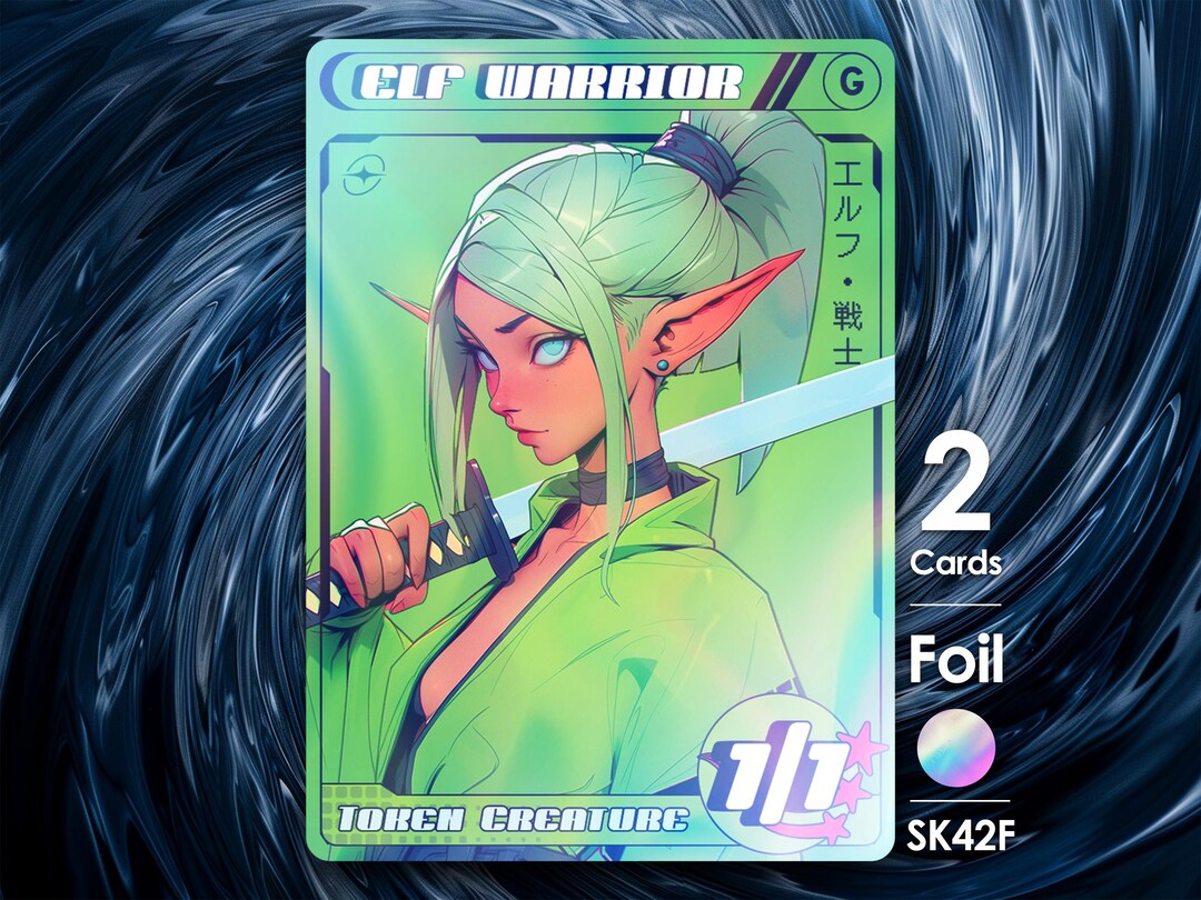 2x Elf Warrior Foil Tokens for MTG - Street Clans by Alfie SK42F - Etsy