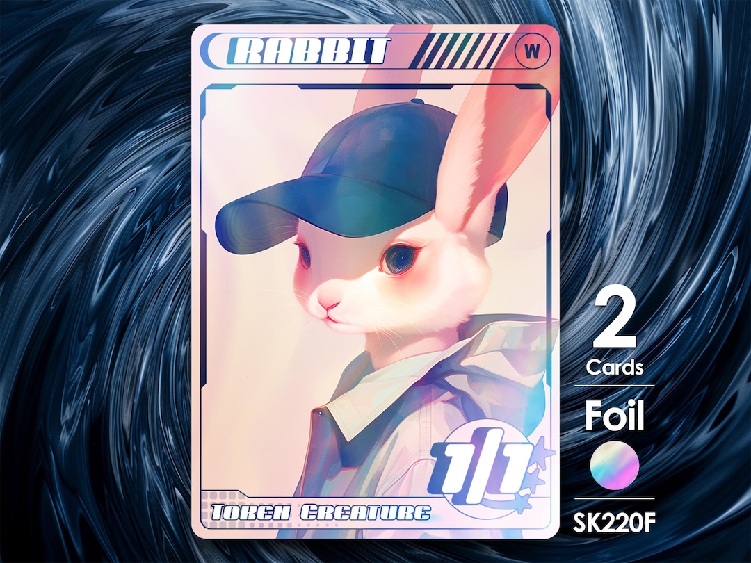 Rabbit Foil Tokens X2 for Mtg - Street Clans by Alfie SK220F - Etsy