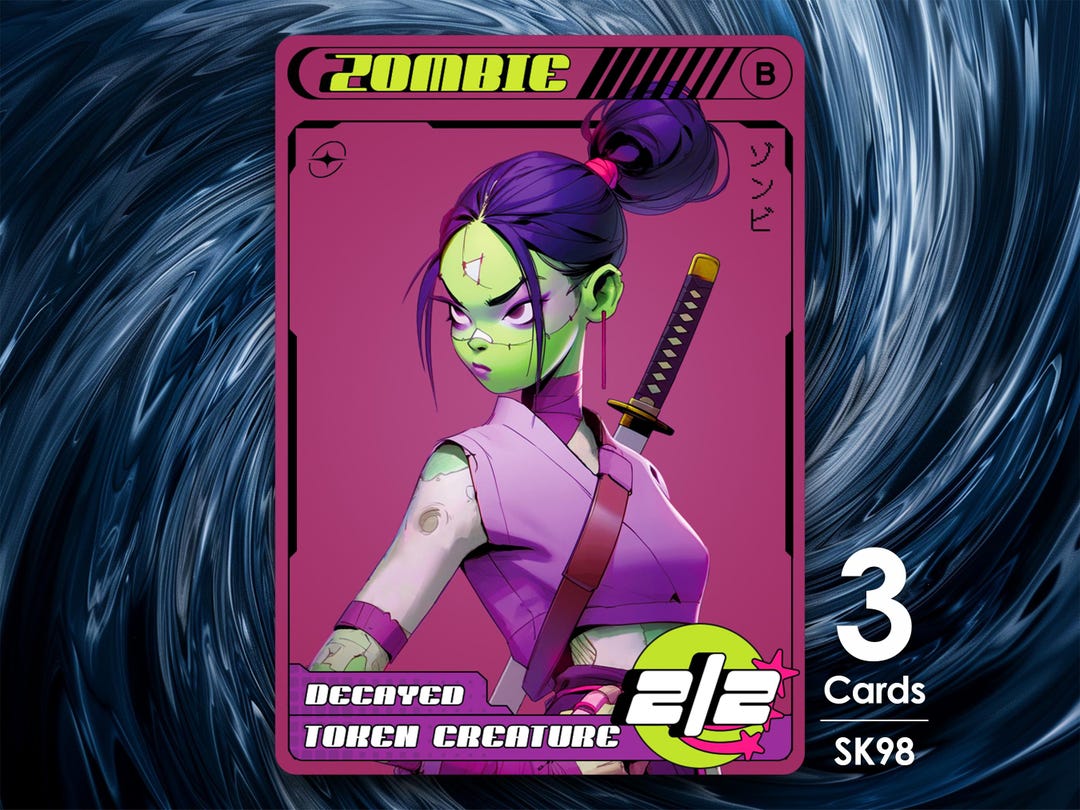 Zombie Decayed Token X3 for MTG - Street Clans by Alfie SK98 - Etsy