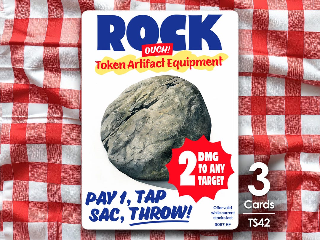Rock Token X3 for Mtg - Thraben Supermarket by Alfie TS42 - Etsy