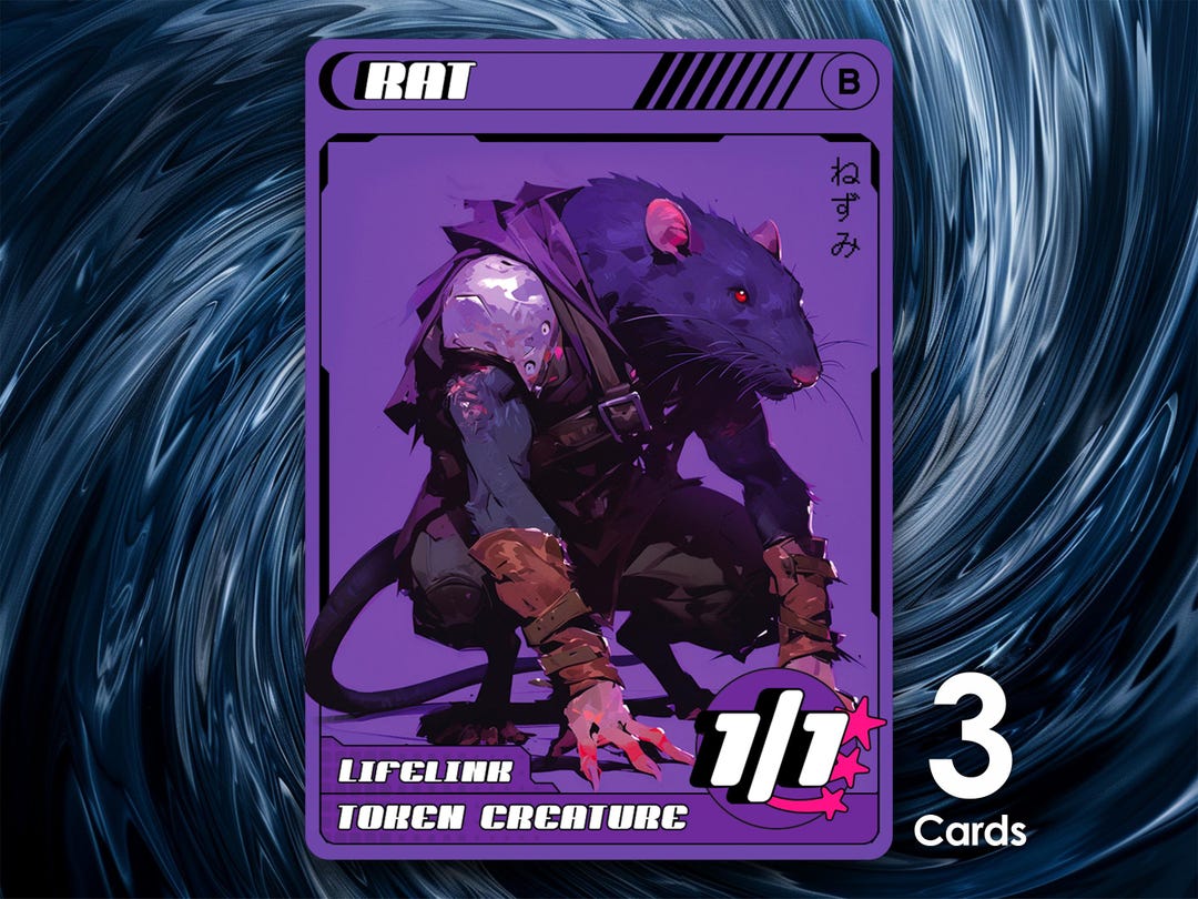 Rat Lifelink Token X3 for Magic Street Clans by Alfie SK312 - Etsy