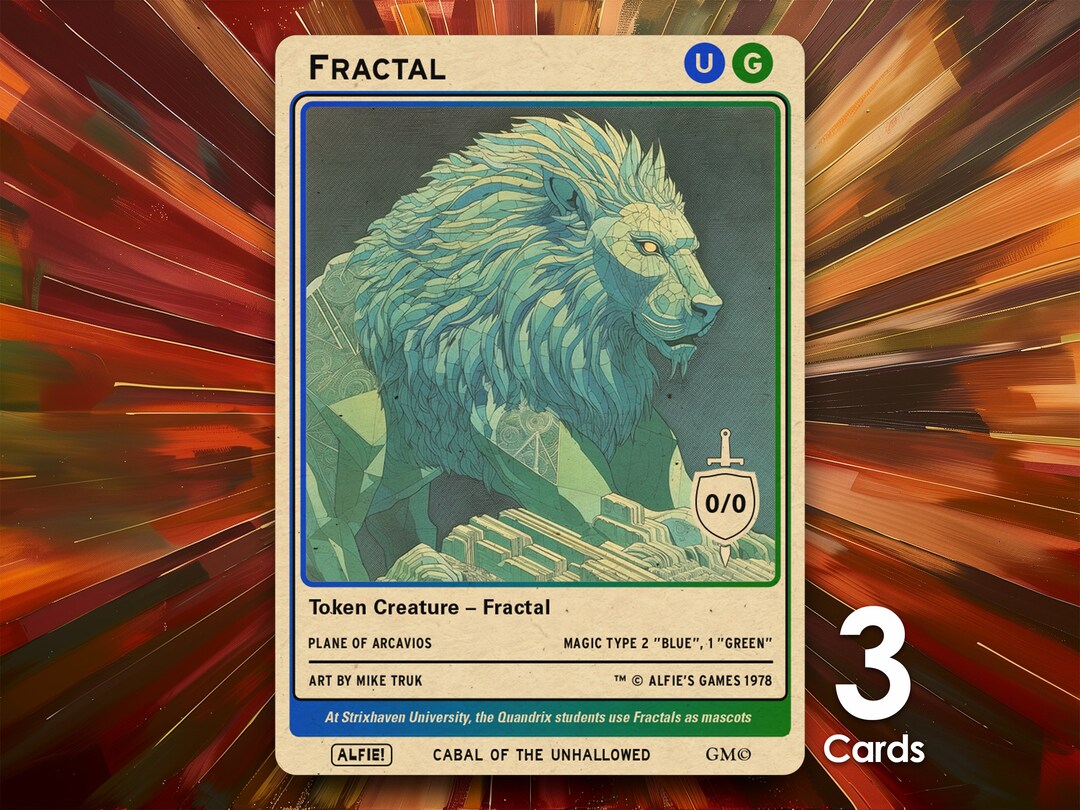 Fractal MTG Tokens X3 Alfie's Adventure AA35 - Etsy