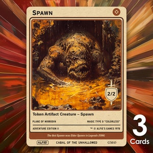 Spawn 2/2 X3 MTG Tokens Alfie's Adventure AA316 - Etsy