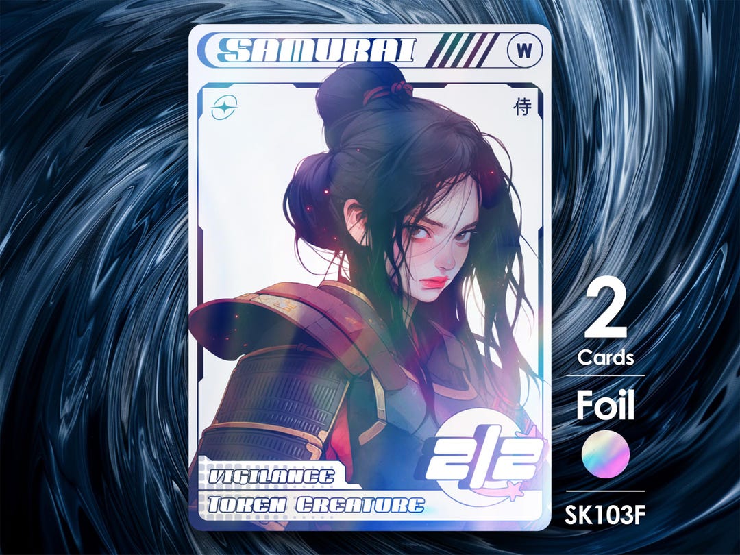 Samurai Vigilance Foil Tokens X2 for MTG - Street Clans by Alfie SK103F ...