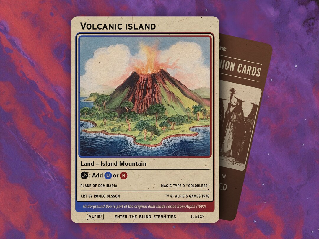 Volcanic Island Dual Land MTG Proxy Alfie's Adventure AAP8 - Etsy