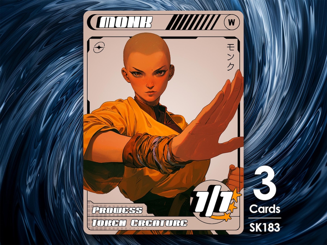 Monk White Token X3 for Mtg Street Clans by Alfie SK183 - Etsy