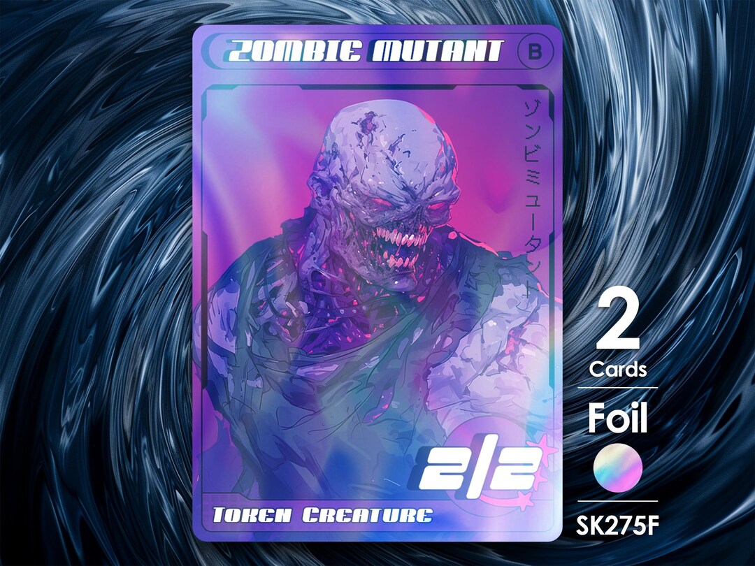 2x Zombie Mutant Foil Tokens for Mtg - Street Clans by Alfie SK275F - Etsy