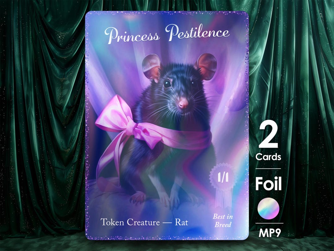 2x Rat 1/1 Black Foil Tokens - Princess Pestilence - Multiverse Pets ...