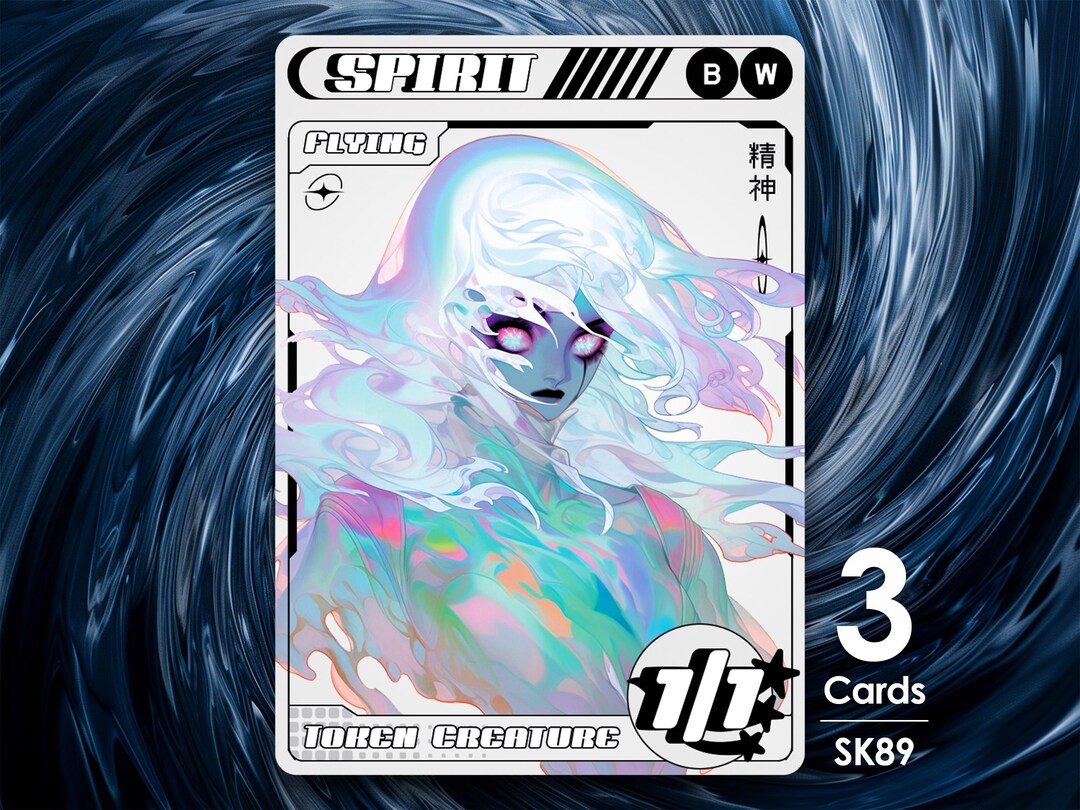 Spirit Token Black & White Token X3 for MTG Street Clans by Alfie SK89 ...