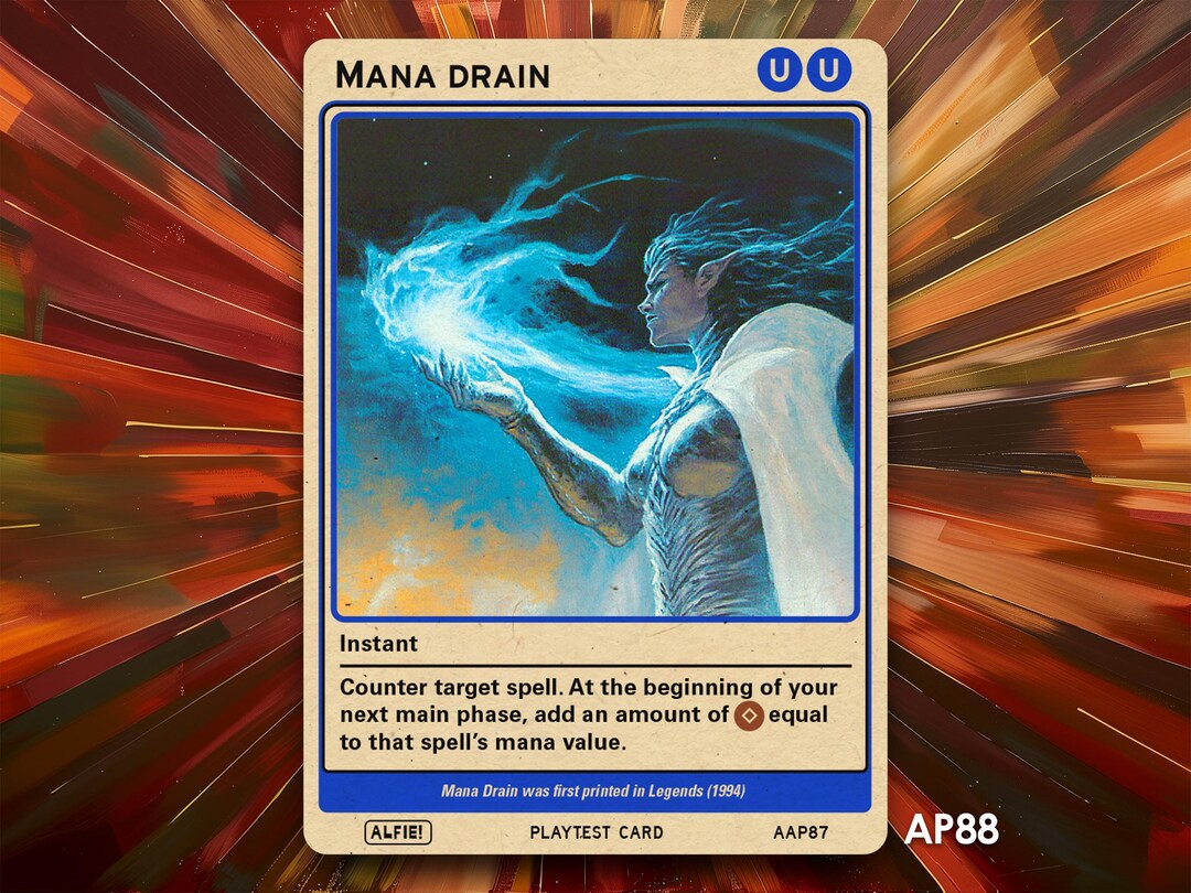 Mana Drain MTG Proxy Alfie's Adventure AP88 - Etsy
