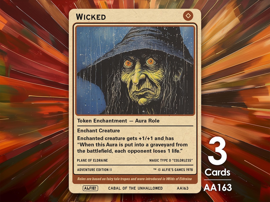 Role Wicked MTG Token X3 - Alfie's Adventure by Alfie AA163 - Etsy