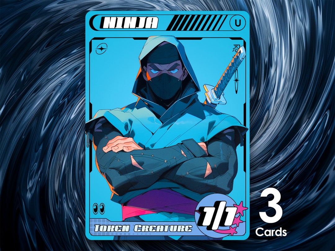Ninja Token 1/1 X3 for Magic Street Clans of Kamigawa SK29 - Etsy