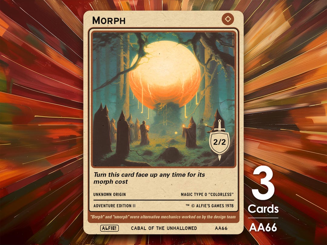 3x Morph MTG Token - Alfie's Adventure by Alfie AA66 - Etsy