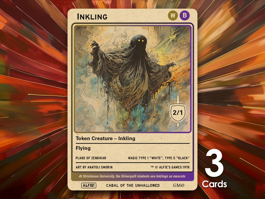 Inkling 2/1 MTG Tokens X3 Alfie's Adventure AA64 - Etsy