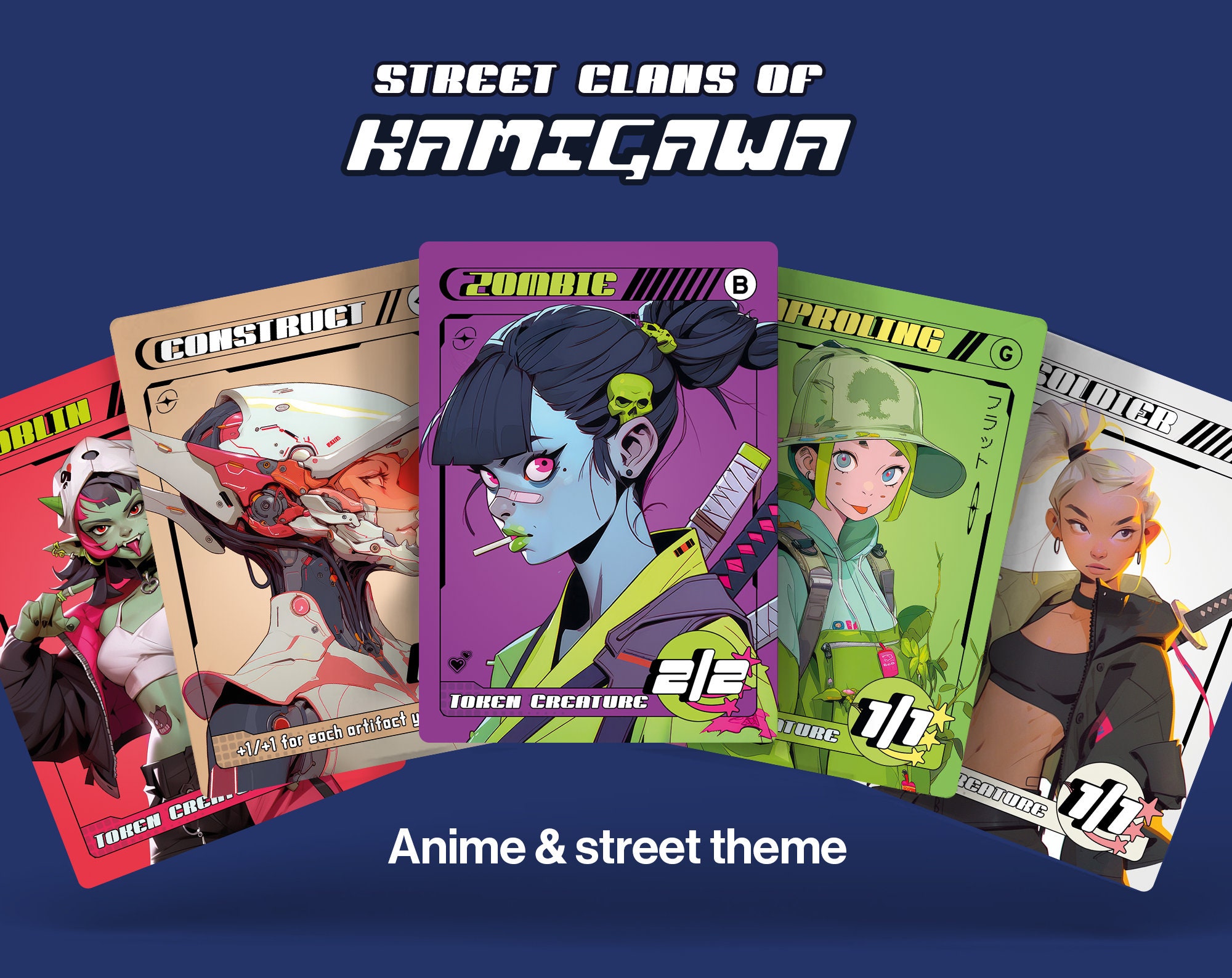 Ninja Token 1/1 X3 for Magic Street Clans of Kamigawa SK29 - Etsy