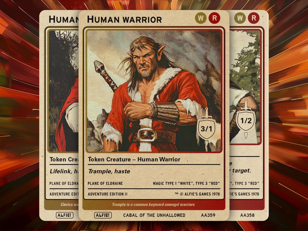 Human Rogue Cleric Warrior Token for MTG - Outlaw's Meriment - Alfie's ...