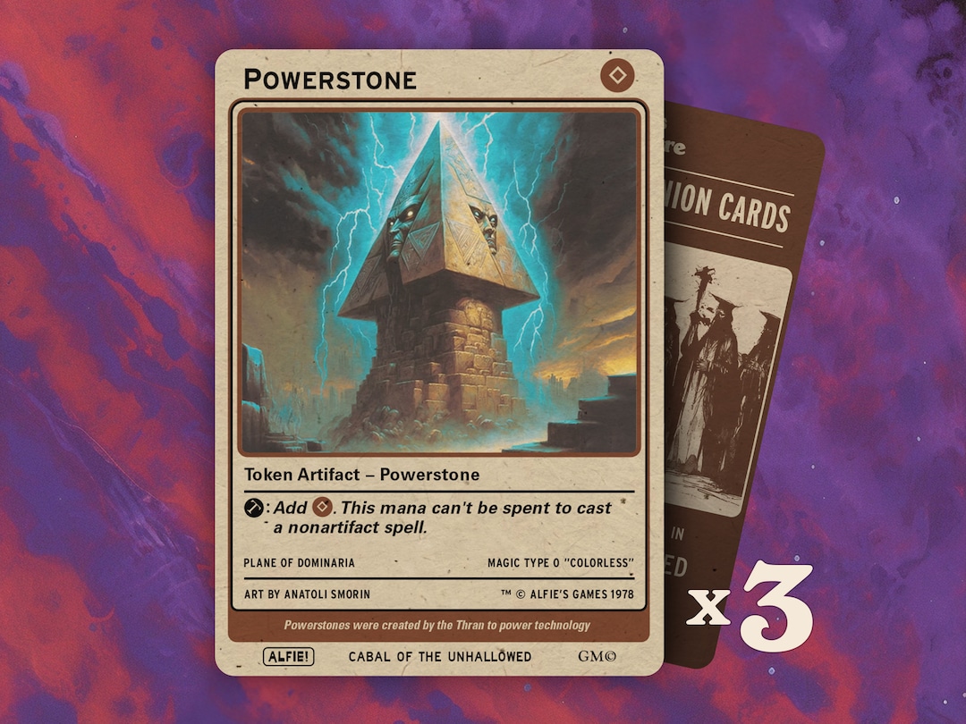 Powerstone Token MTG Tokens X3 Alfie's Adventure AA24 - Etsy
