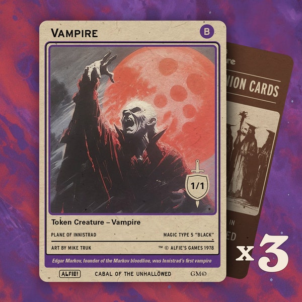 Vampire Cards - Etsy