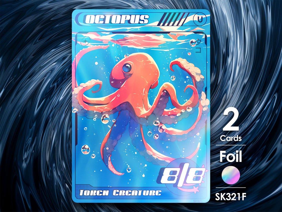 2x Octopus Foil Tokens for Mtg - Street Clans by Alfie SK321F - Etsy