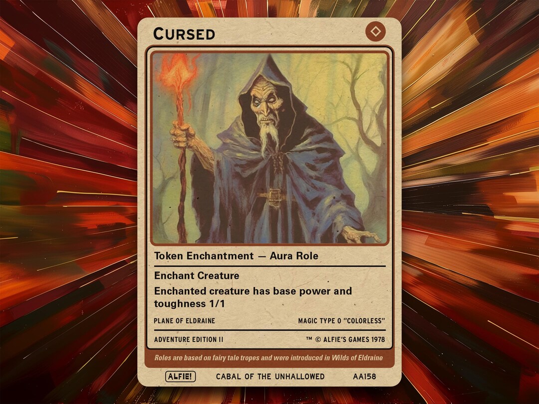 Role Cursed MTG Token Alfie's Adventure by Alfie - Etsy