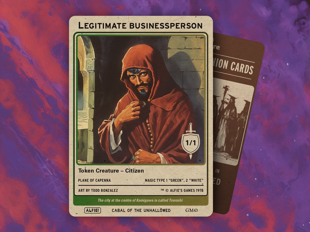 Legitimate Buisnessperson Token MTG Tokens Alfie's Adventure AA227 - Etsy