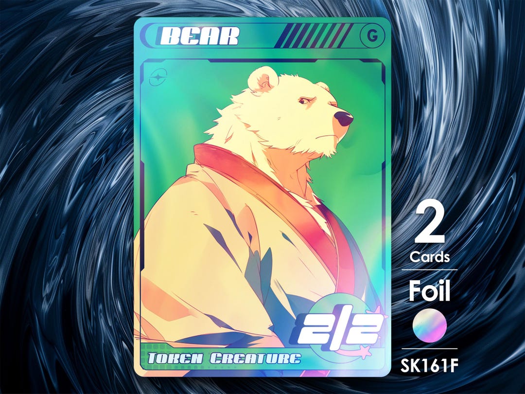 Bear Foil Tokens X2 for Mtg - Street Clans by Alfie - SK161F - Etsy