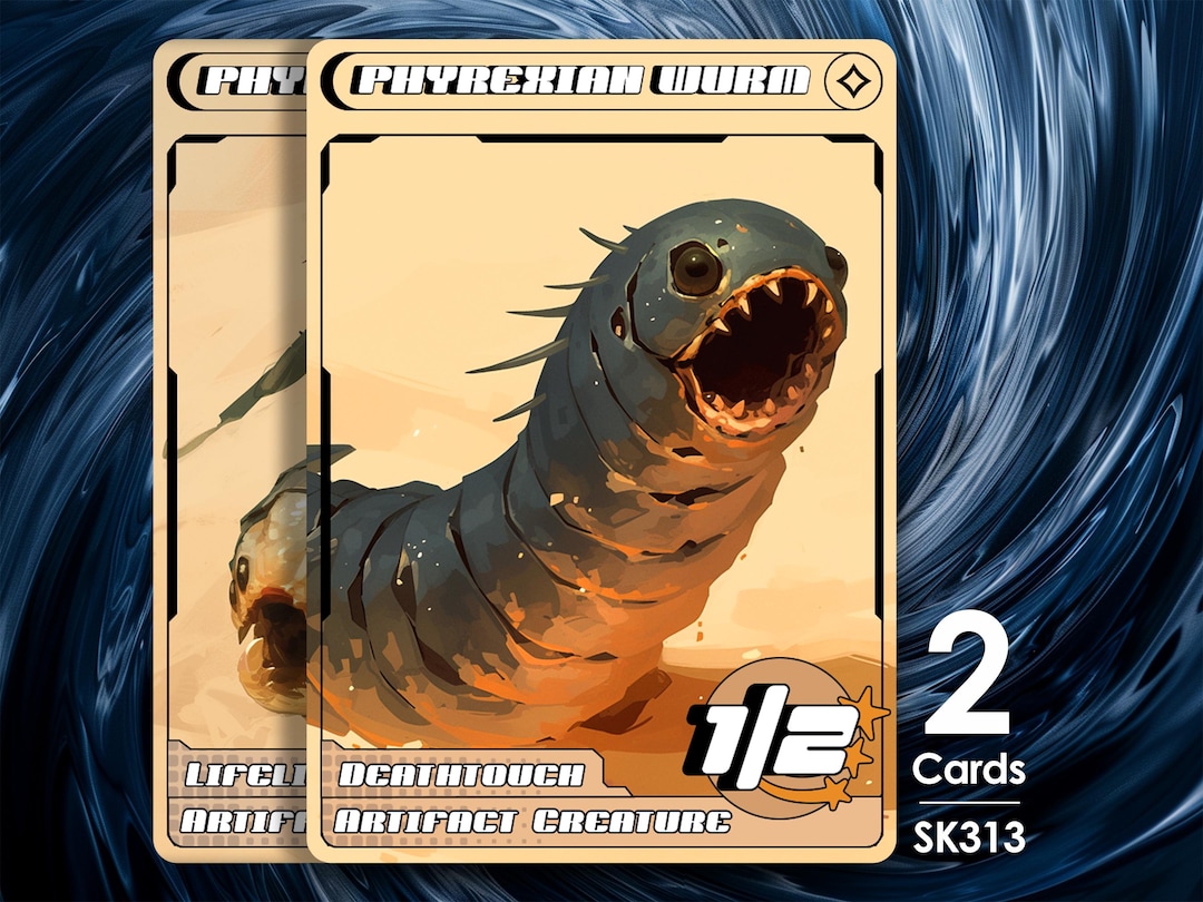 Phyrexian Wurm 2/1 & 1/2 for MTG - Street Clans by Alfie SK313 - Etsy