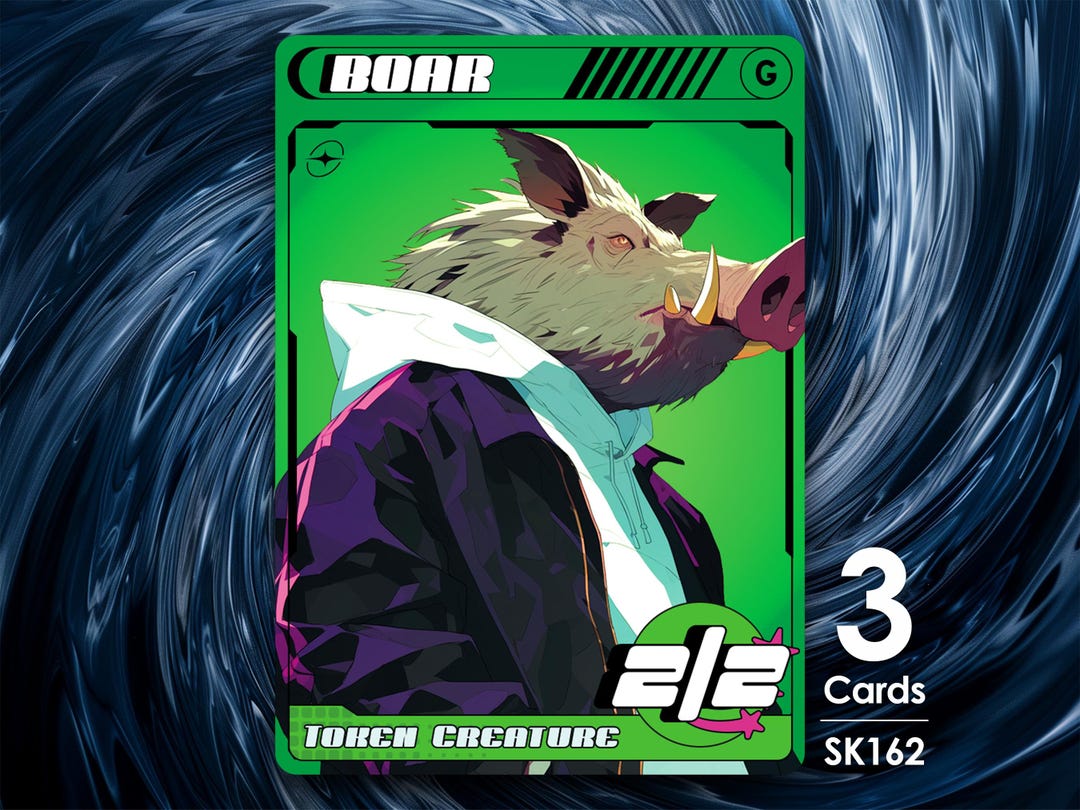 Boar Token X3 for Mtg Street Clans by Alfie SK162 - Etsy