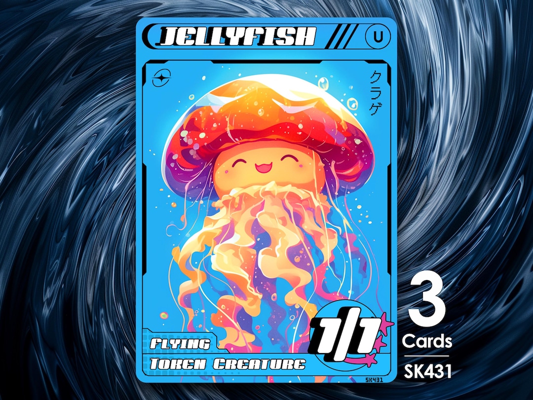 Jellyfish Tokens X3 for MTG - Street Clans by Alfie - SK431 - Etsy