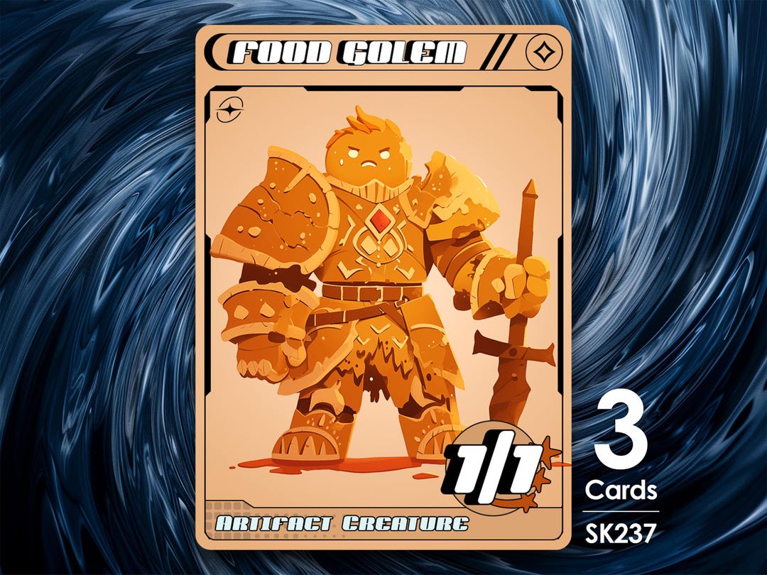 Food Golem Token X3 for Mtg - Street Clans by Alfie SK237 - Etsy