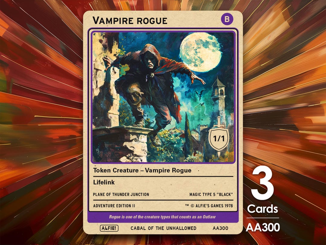 Vampire Rogue Token X3 for MTG - Alfie's Adventure by Alfie AA300 - Etsy